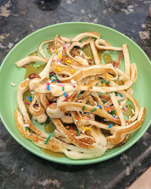 Spaghetti Pancakes with a Sweet Twist – Cheap Simple Recipes