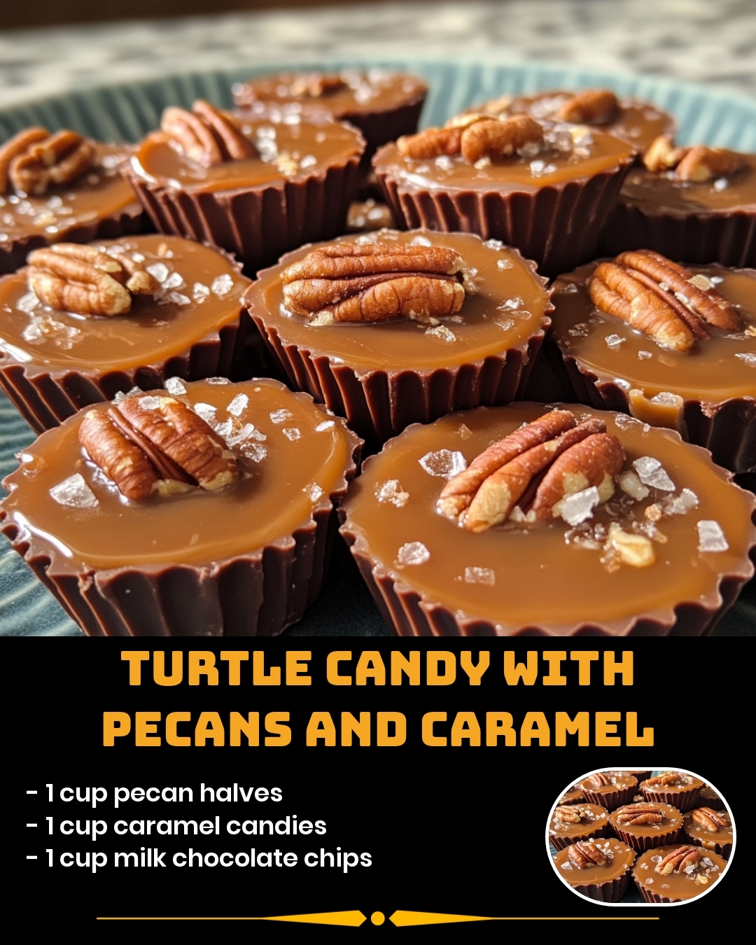 Turtle Candy with Pecans and Caramel – Cheap Simple Recipes