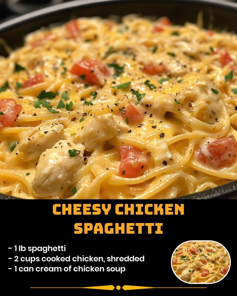 Cheesy Chicken Spaghetti – Cheap Simple Recipes