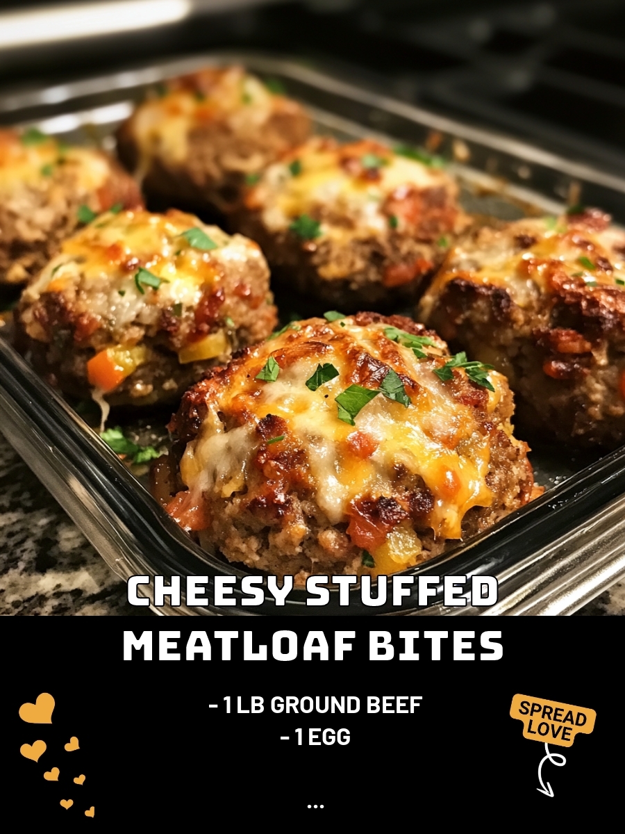 Cheesy Stuffed Meatloaf Bites – Cheap Simple Recipes